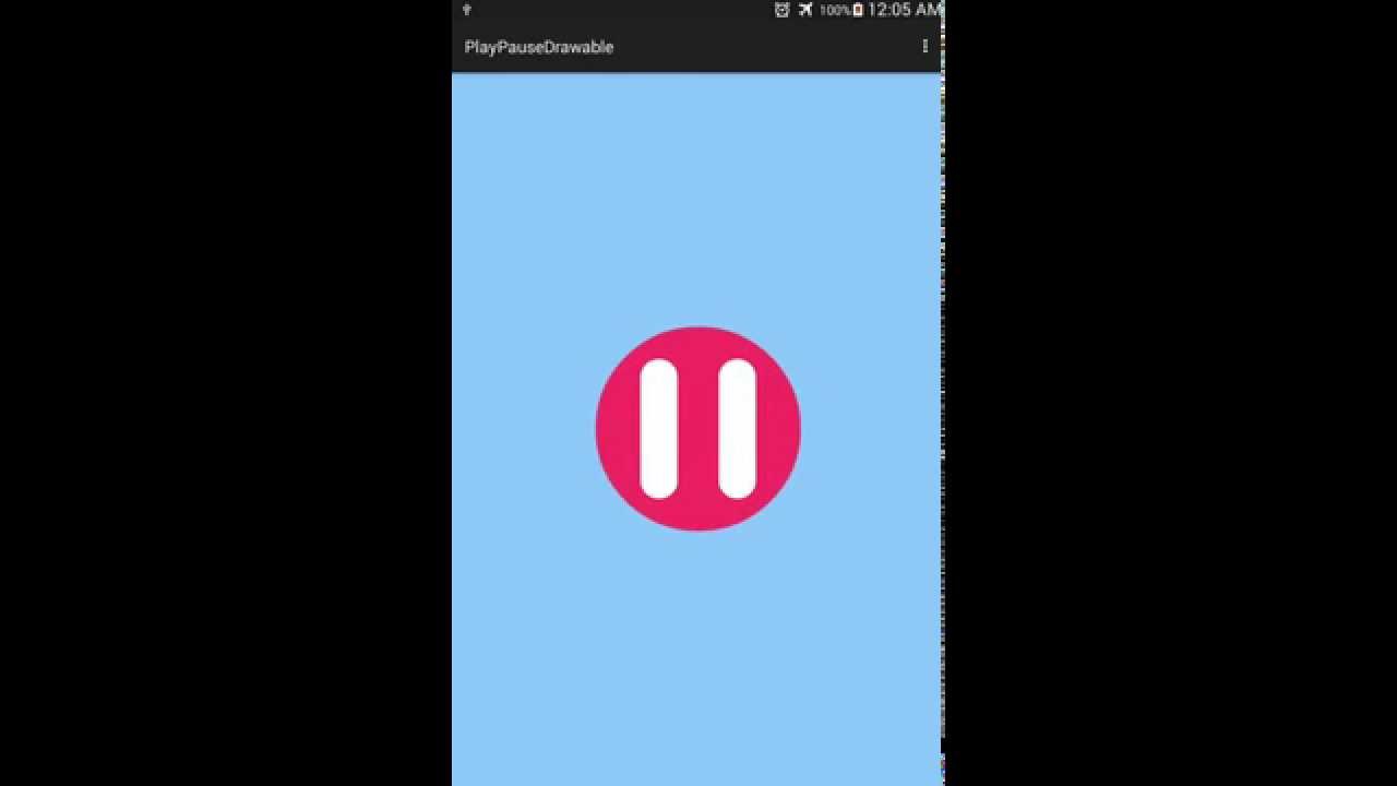 Android Play Pause Drawable