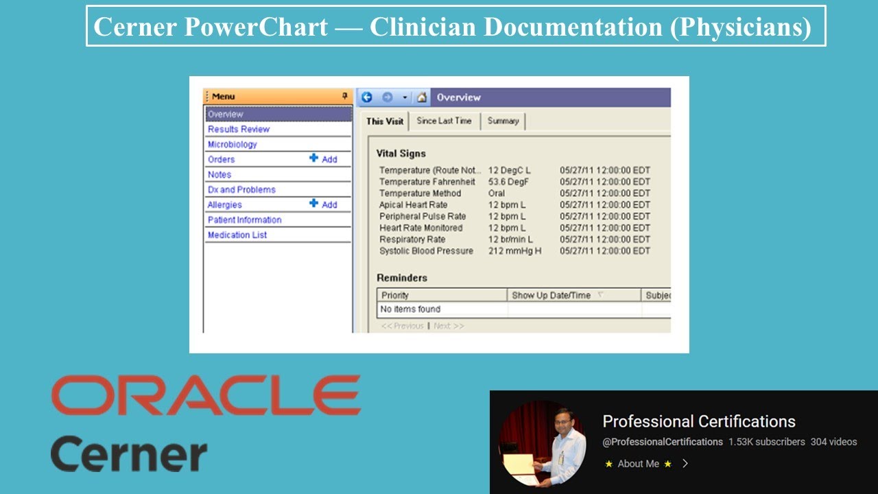Cerner PowerChart — Clinician Documentation (Physicians)