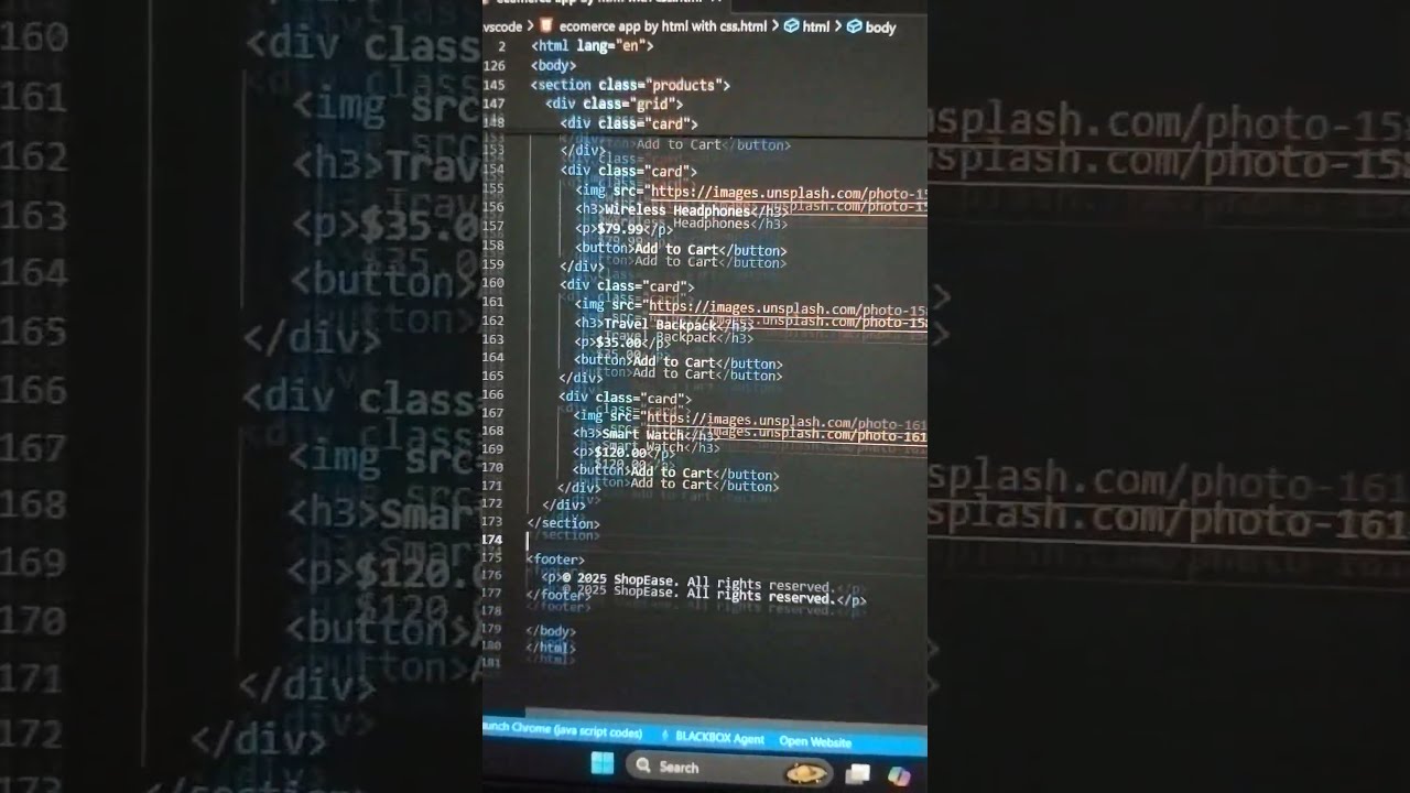 Ecommerce App Development Using HTML & CSS | Beginner Tutorial