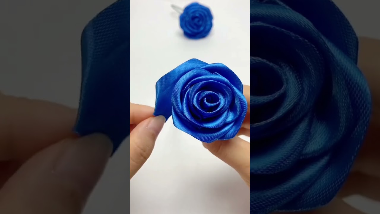 Handmade diy ribbon rose flowers #handmade #diy #craft #flowers #diyflowers #tutorial #gift #ribbon