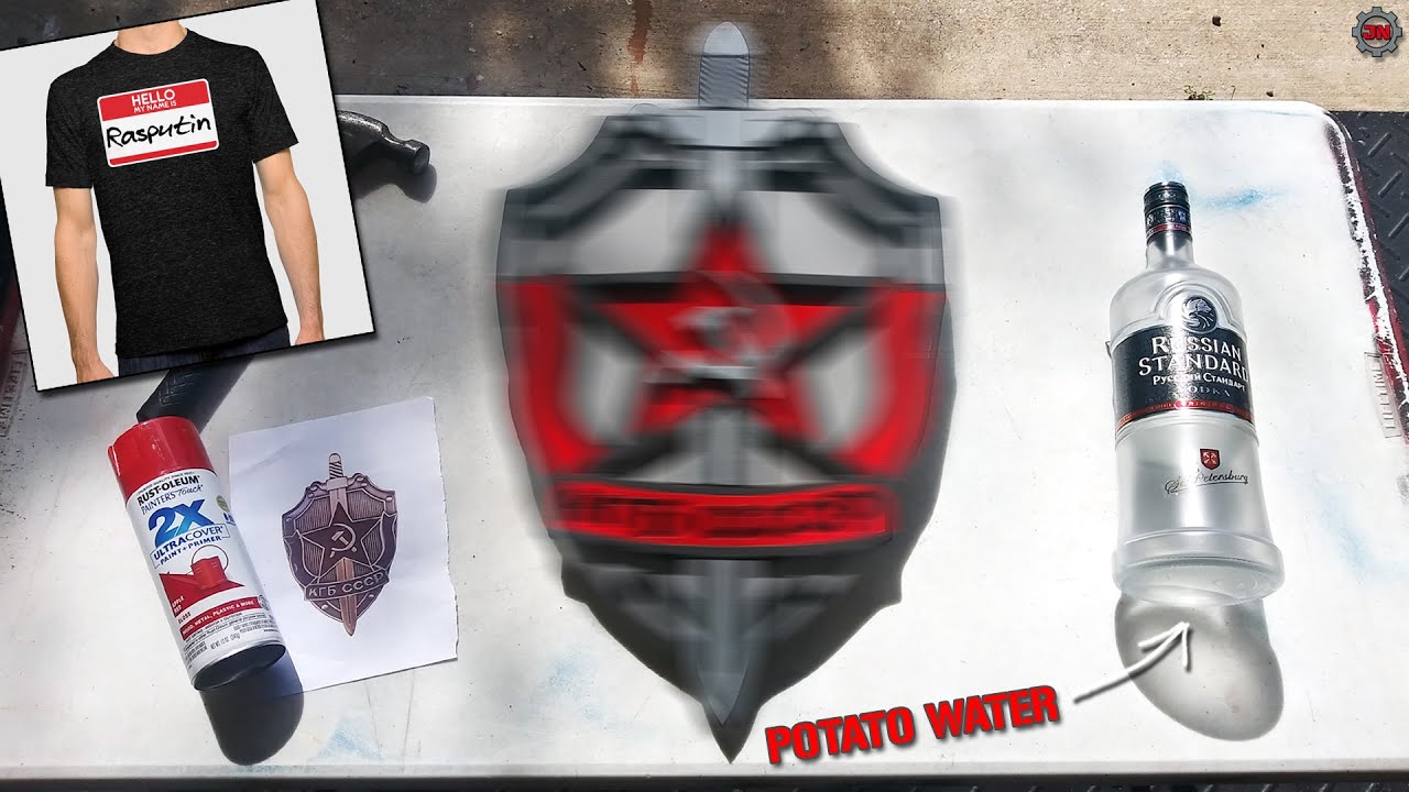 Scariest UNEXPECTED Halloween Sign DIY (Kids won't understand) | KGB Logo made out of wood