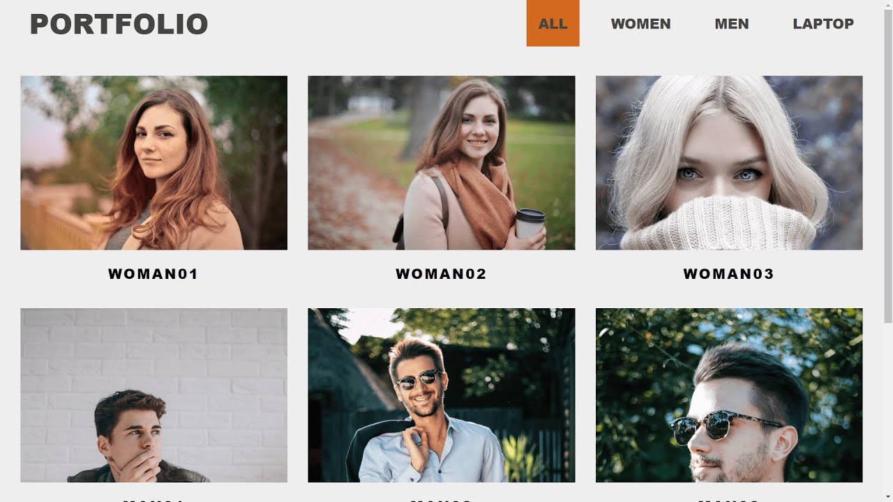 Portfolio Gallery Filter Part 1 | HTML CSS & Javascript