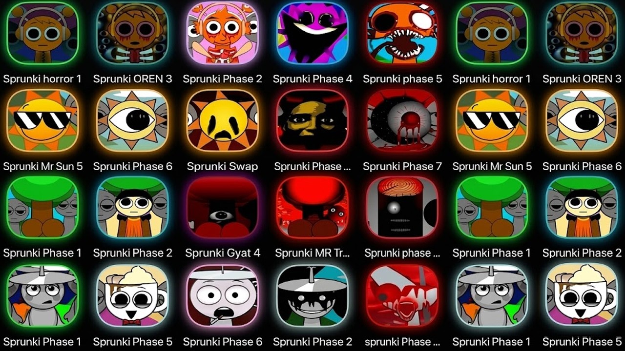 Sprunki Phase 1 VS Phase 2 VS Phase 3 VS Phase 4 VS Phase 5 VS Phase 6 -15 in Incredibox Sprunki..