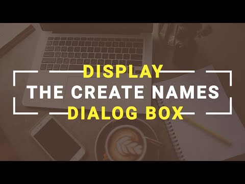 Display the Create Names dialog box shortcut key in MS Excel