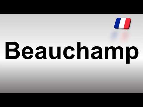 How to Pronounce Beauchamp
