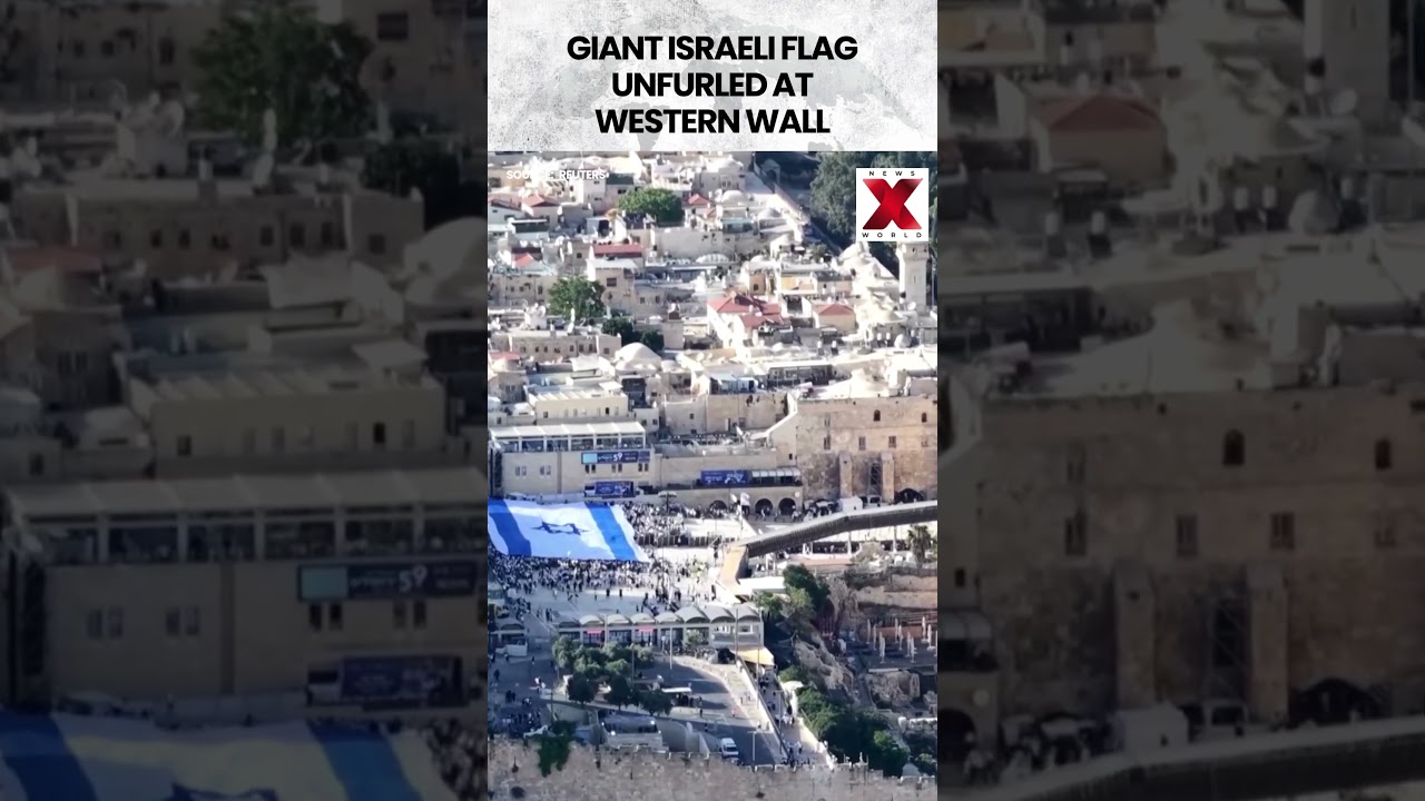 Massive Israeli Flag Displayed At Western Wall Amid Jerusalem Day March | NewsX World