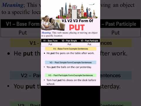 Put Present Past Past Participle - Sentence example with Put Verbs V1 V2 V3
