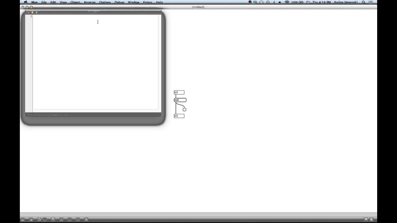 Max Tutorial: coll Object (Part 1)