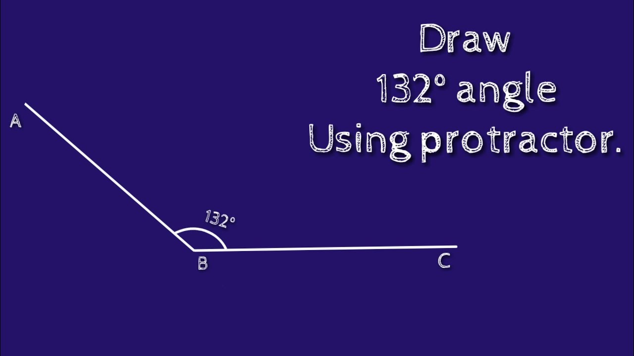 How to draw 132 degree angle using protractor. shsirclasses.