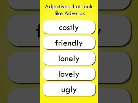 Adjectives that look like Adverbs #shorts #learnenglish