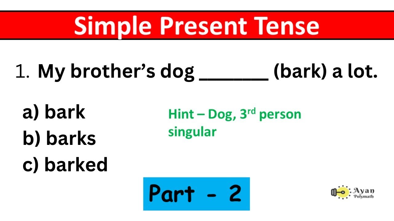 Test 7# | Present Simple Tense? | Part 2