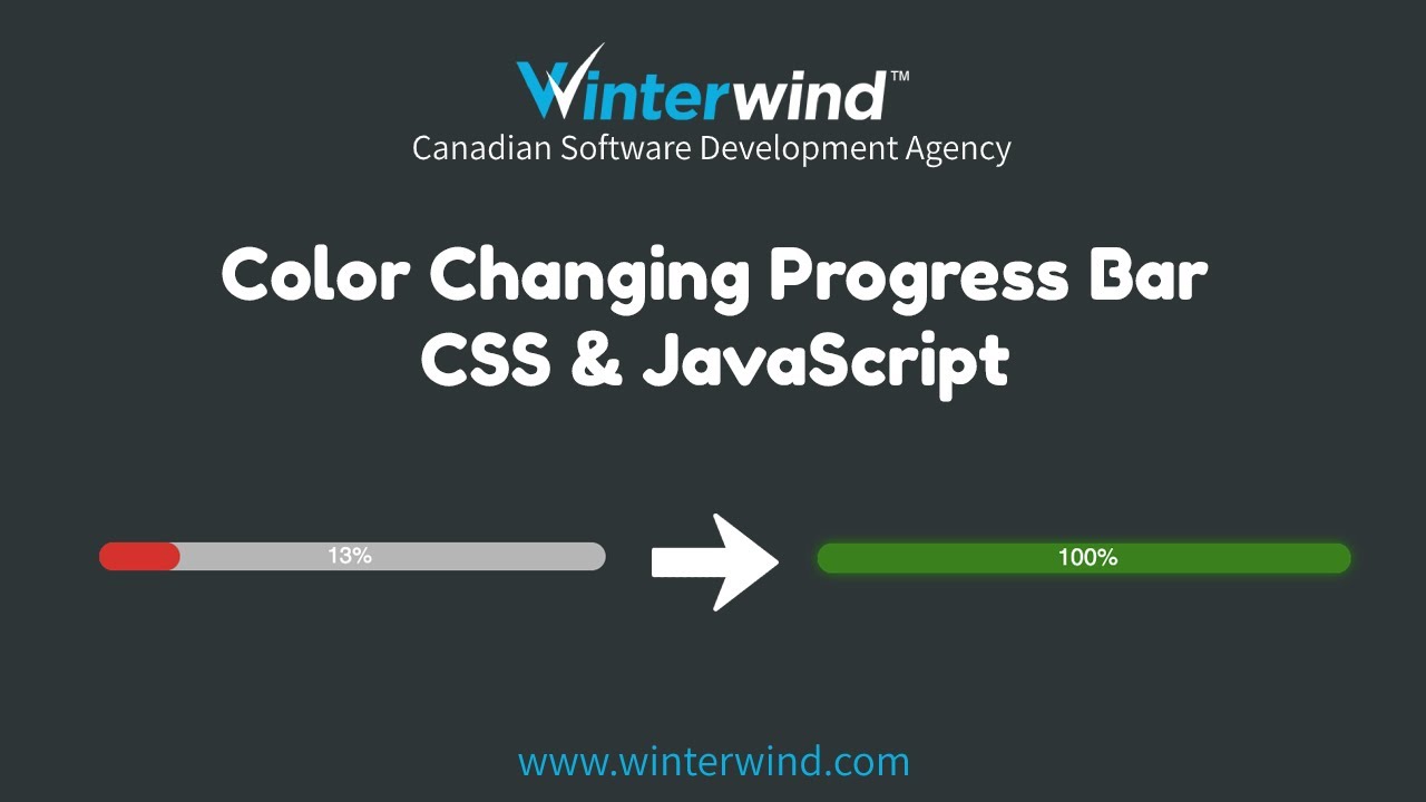 Color Changing Progress Bar with CSS & JavaScript