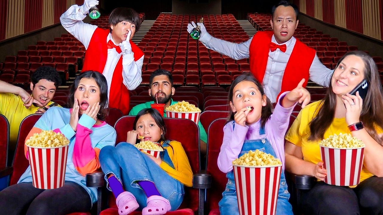 Ellie & Eva Save the Day at the Movie Theater!