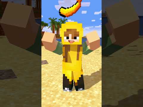 Banana girl accident #minecraft #animation #banana #happycats