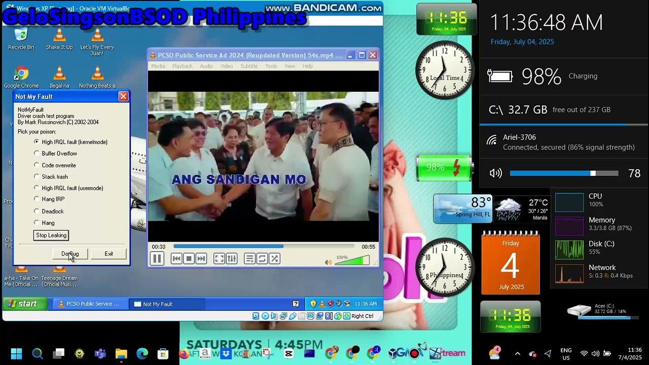 PCSO Jingle has BSOD VM (Windows XP)