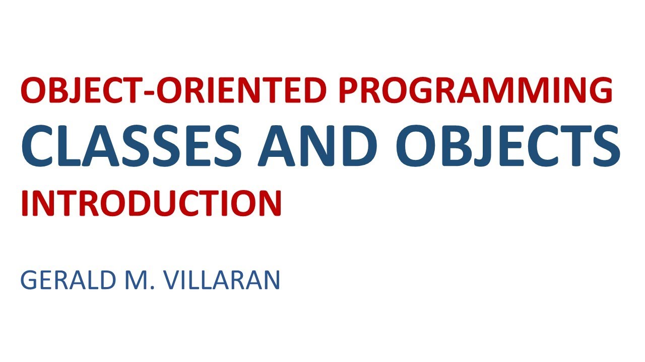 Lecture 13: Classes and Objects