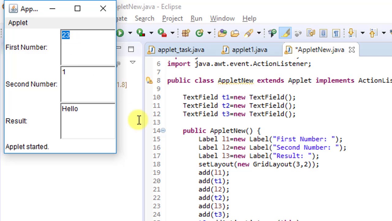 Building your first Applet in Java - Tutorial for beginners | Introduction to Applets