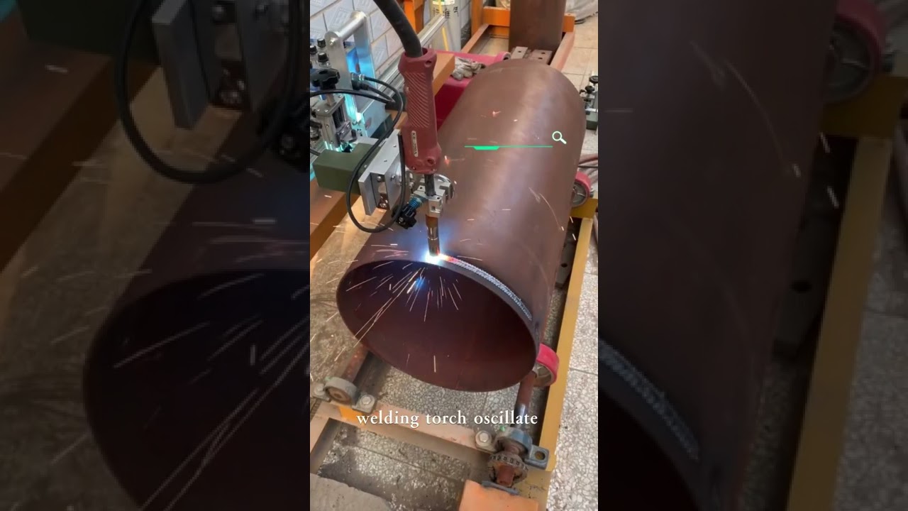 Round pipe automatic welding machine with swings,pipe rotation