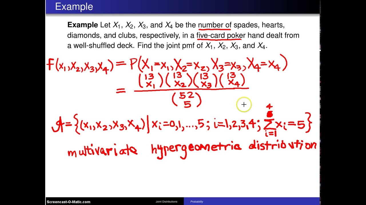 Multivariate distributions -- Example 1