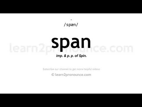 Pronunciation of Span | Definition of Span