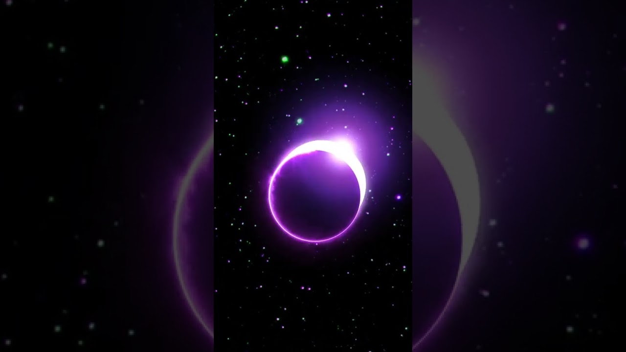 Starry sky black universe solar eclipse