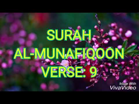 Surah Al Munafiqoon 9