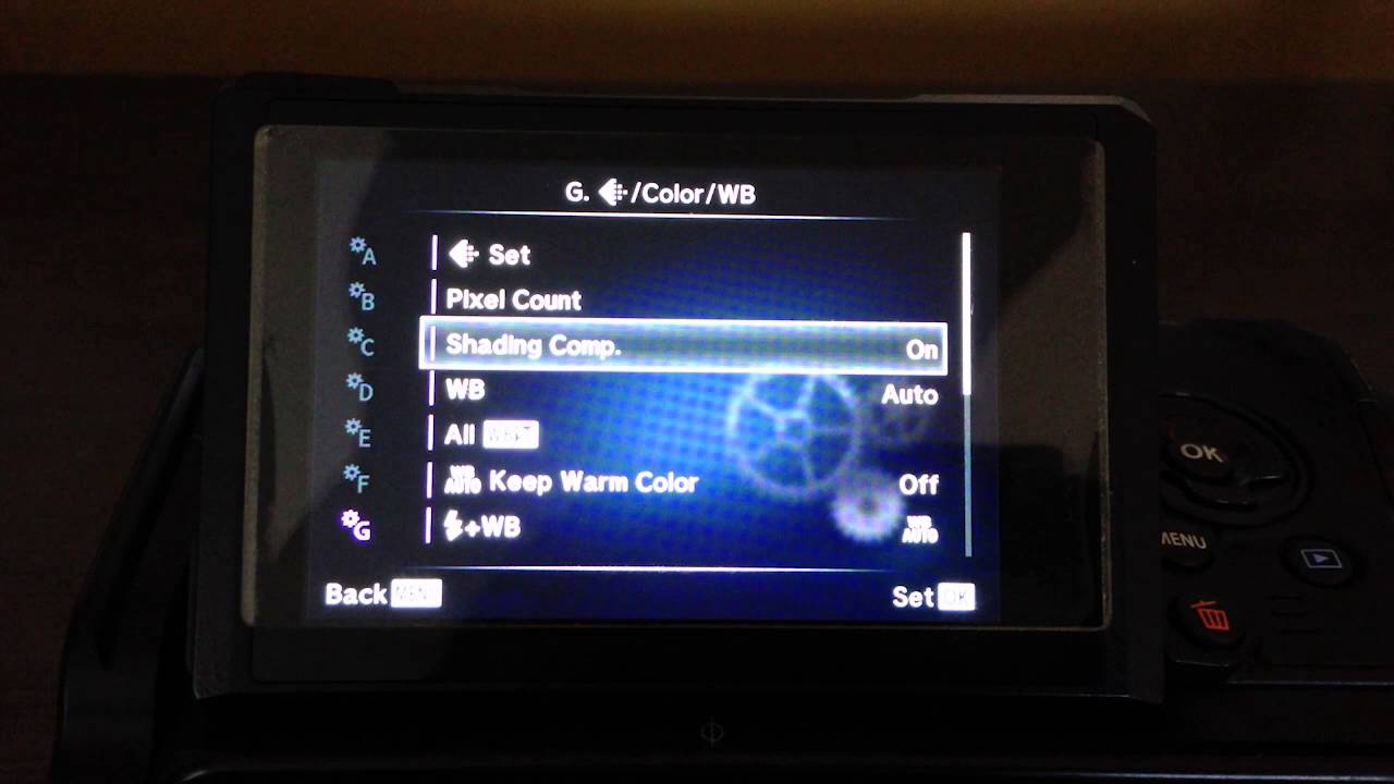 Olympus Custom Menu G walkthrough