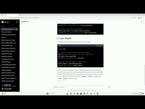 list of python modules and their uses