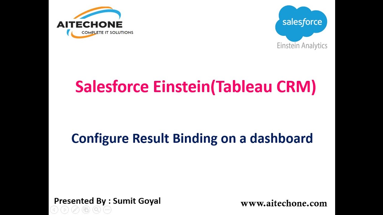 Tableau CRM | Einstein Analytics- Binding| How to configure result binding