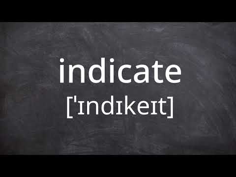 INDICATE Pronunciation in American English