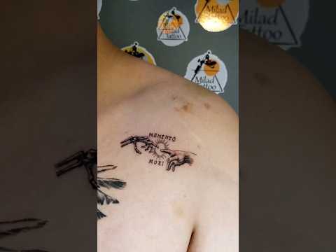 MeMento Mori Tattoo | God And Adam Hands tattoo #shorts #youtubeshorts #tattoo