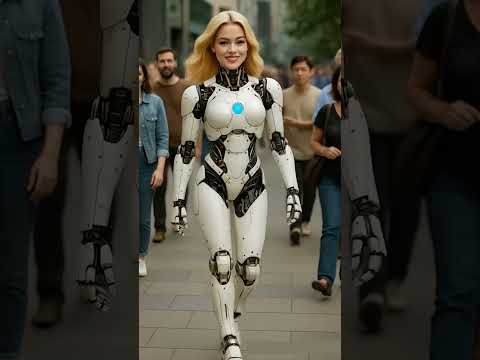 "Humanoid Robots Walk Like Models — The Future is Now!" #RobotBeauty#FuturisticDesign #YouTubeShorts