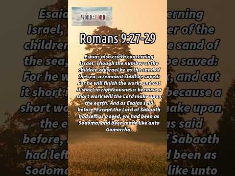 Daily Bible Verse: Romans 9:27-29 #wordsofjesuseachday #bibleverse #wordfortoday #todaysbibleverse