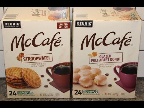 McCafe Coffee: Stroopwafel & Glazed Pull Apart Donut Review