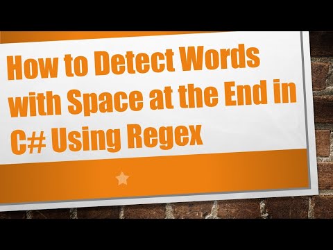 How to Detect Words with Space at the End in C# Using Regex