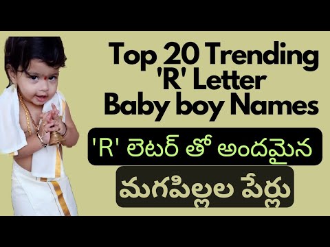 Modern Baby Boy Names || Trending Baby Boy Names with 'R' Letter