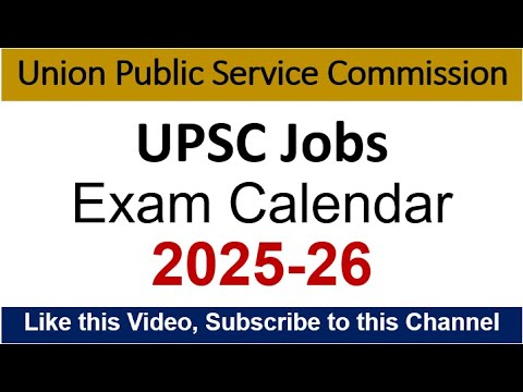 UPSC Exam Calendar 2025-26