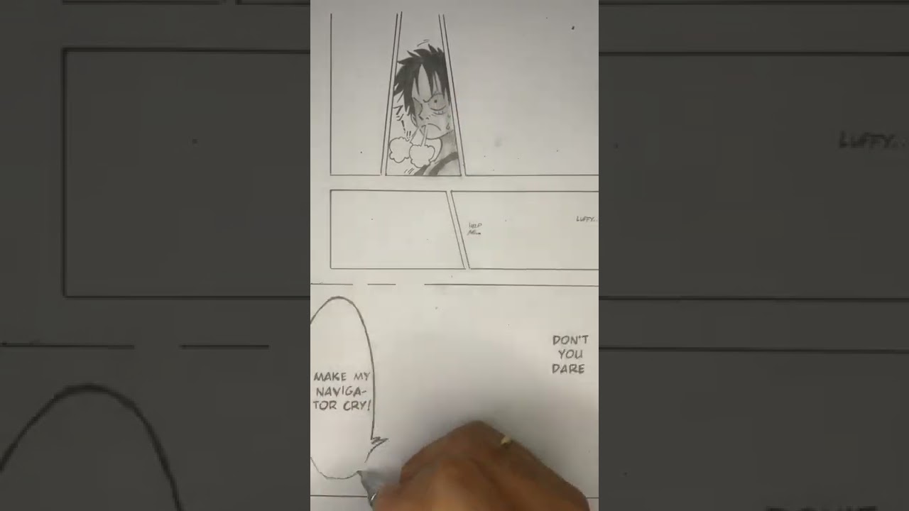 Drawing manga page | one piece ワンピース #shorts #luffy