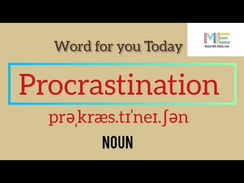 Procrastination-Meaning and Pronunciation in Tamil#english #tamil#tamilnadu#tamilpeople