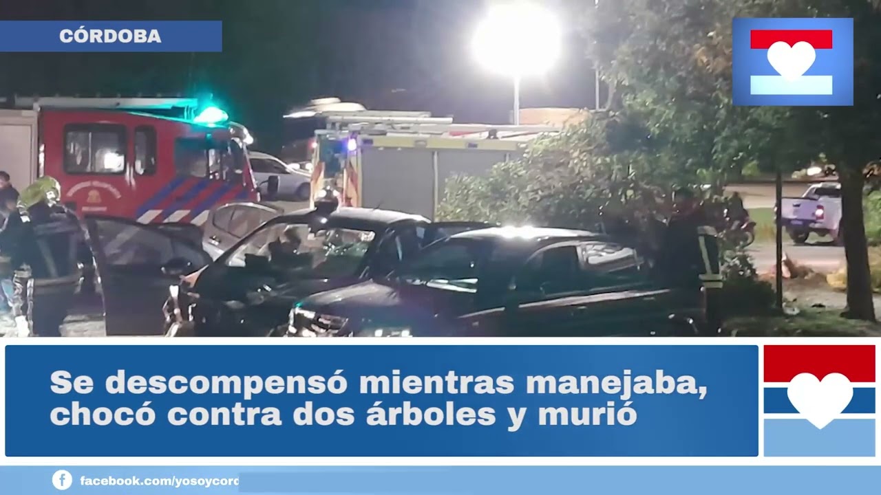 Se descompensó mientras manejaba, chocó contra dos árboles y murió