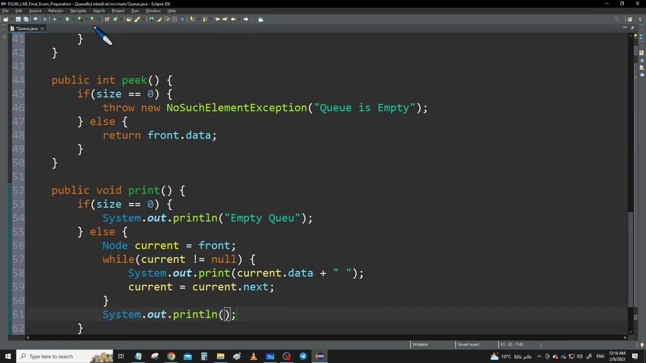 Data Structures | Creating a Queue Class in Java From Scratch Using a Linked List