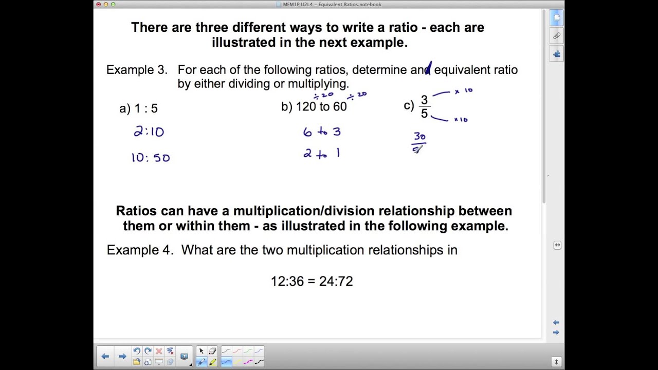 MFM1P U2L4 Equivalent Ratios