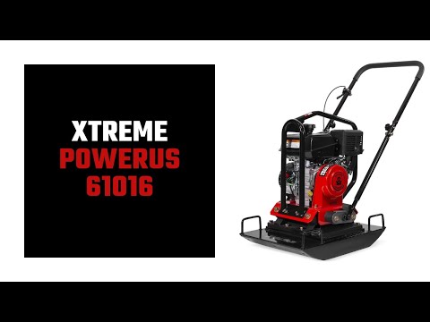 XtremepowerUS 61016 Plate Compactor Gas 6hp 208cc 4500lbs Force Construction Concrete Tamper Machine