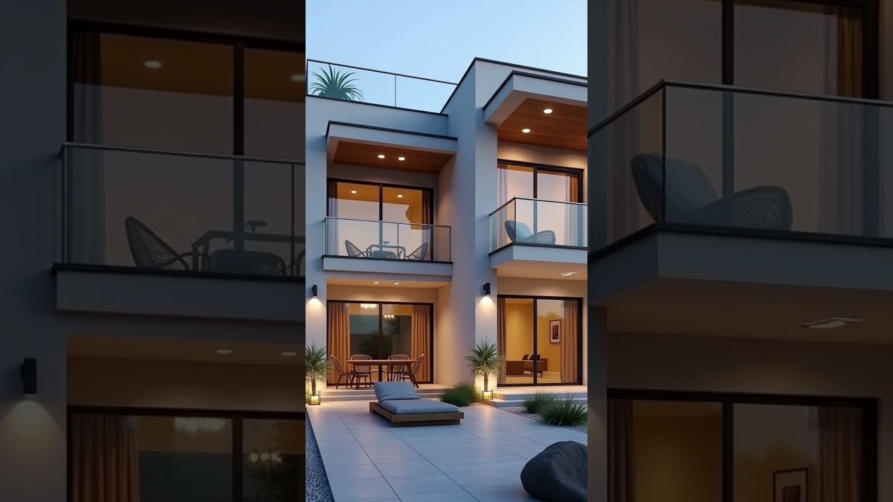 Modern 2 Story House with Resort Style Patio #design #home #outdoors #architecture #eleganthomes