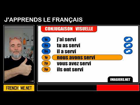 Learn French I Conjugation I Servir I Passé composé