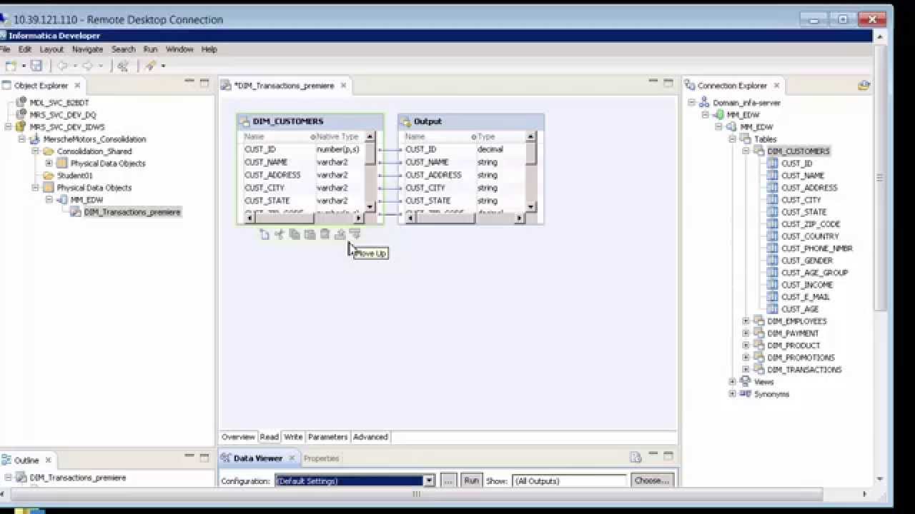 How to create a Customized Data Object Using Informatica Developer