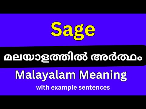 Sage meaning in Malayalam/Sage മലയാളത്തിൽ അർത്ഥം