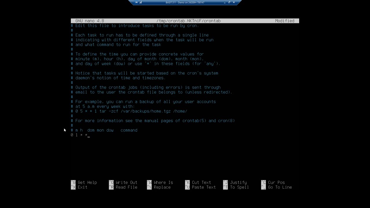 Managing scheduled tasks with 'crontab'