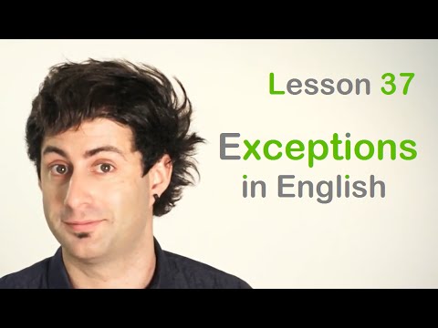 Exceptions in English