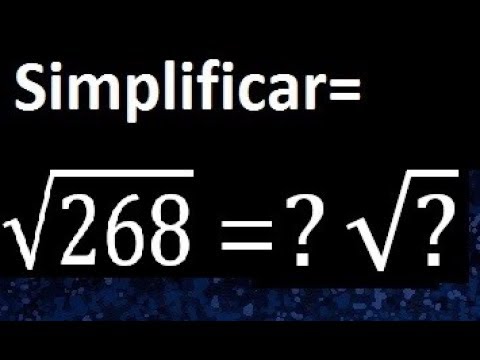 square root of 268 . how to reduce the square root